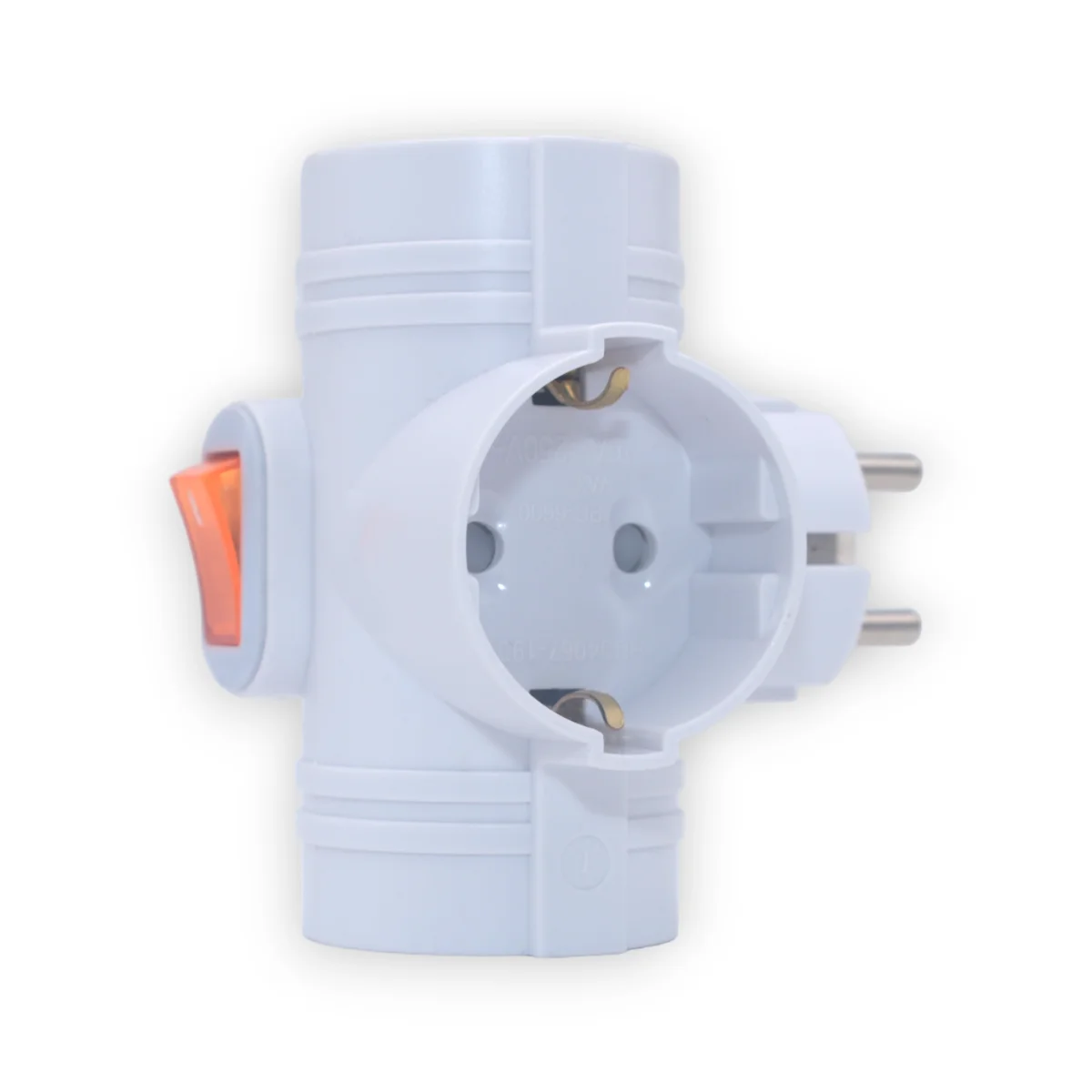 Enchufe-Triple-schuko-de-color-blanco-con-interruptor-apagado-y ...