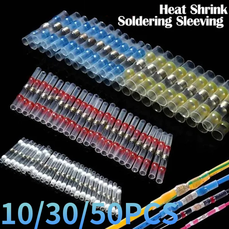 10-30-50PCS-Waterproof-welding-heat-shrinkable-wire-connector-soldering ...