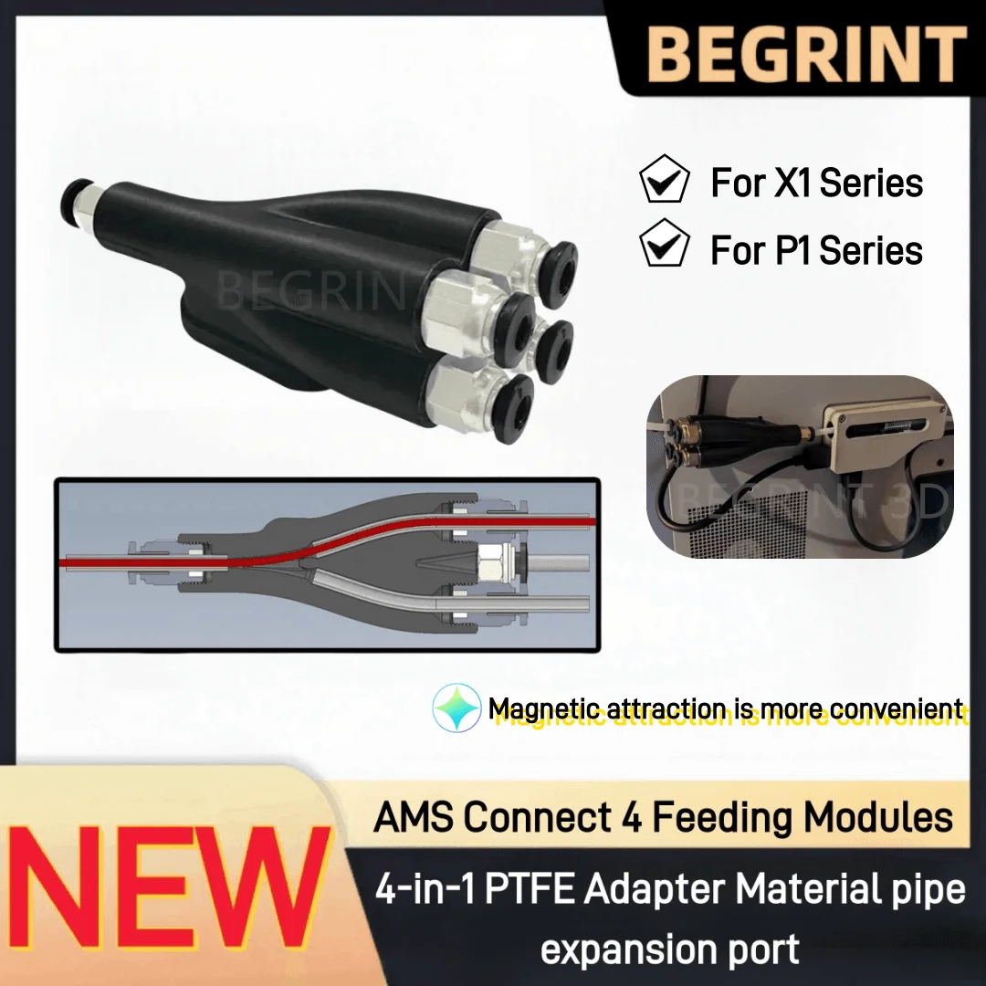 For-Bambu-Lab-3D-printer-Part-4-in-1-PTFE-Adapter-material-pipe ...