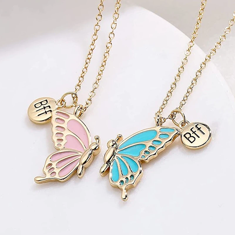 2 Pièces Colliers Papillon Meilleur Ami Bff Collier D'amitié Pour 2 ...