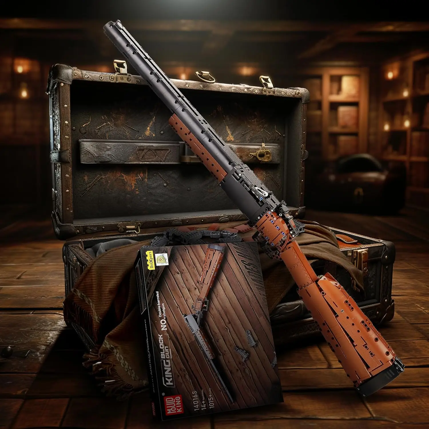 Mould King 14016 1015 PCS Double-Barreled Shotgun Building Kit ...