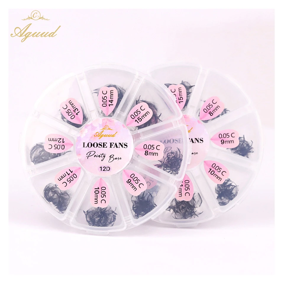 3d-16d Mixed Length Sharp Pointy Stem Premade Volume Loose Fan Lash ...