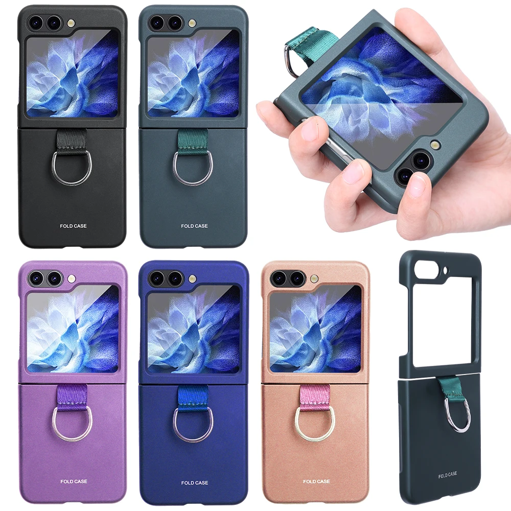Case-For-Samsung-Galaxy-Z-Flip-5-Protective-Cover-with-Holder-Ring ...