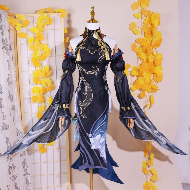Shenhe-Cosplay-New-Skin-Outfit-Frostflower-Dew-Dress-Costume-Genshin ...