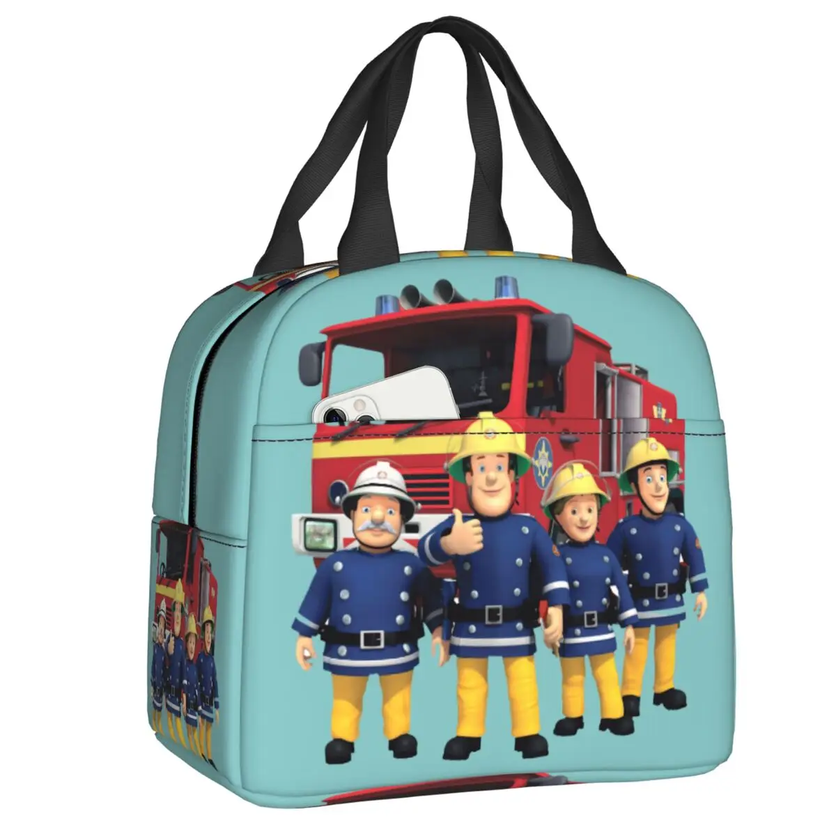 Cartoon-Firefighter-Fireman-Sam-Lunch-Bag-Men-Women-Thermal-Cooler ...