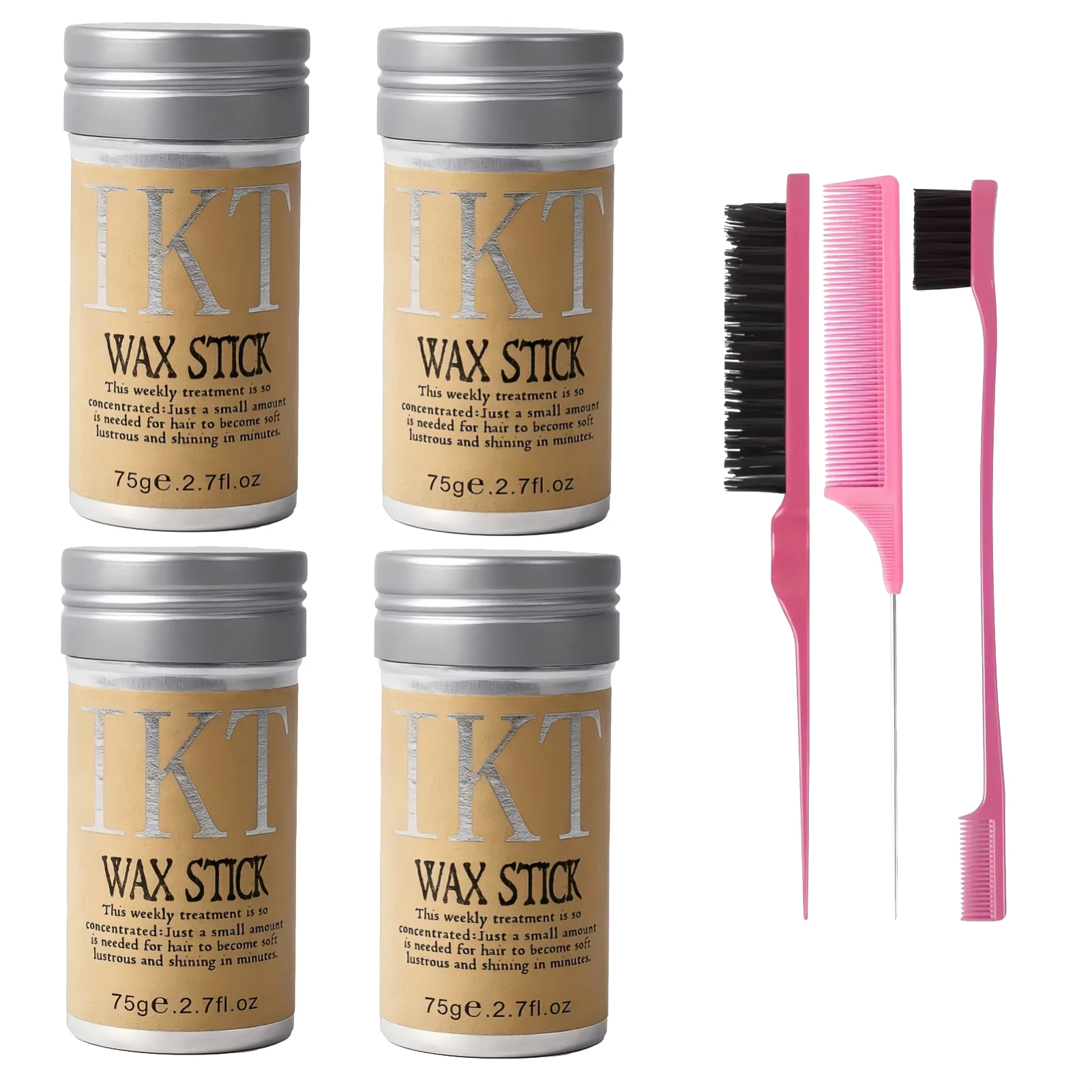 Hair-Wax-Stick-For-Kids-Women-with-Slick-Back-Brushes-Gel-Pomade-for ...