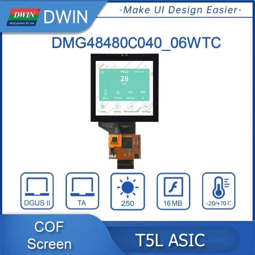 DWIN-Original-T5L-ASIC-4-0-Inches-480-RGB-480-16-7M-Colors-COF-IPS ...