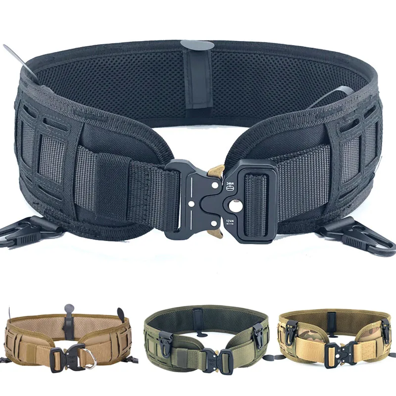 Tactical Belt Military Army Molle Heavy Duty Soft Padded Metal Buckle ...