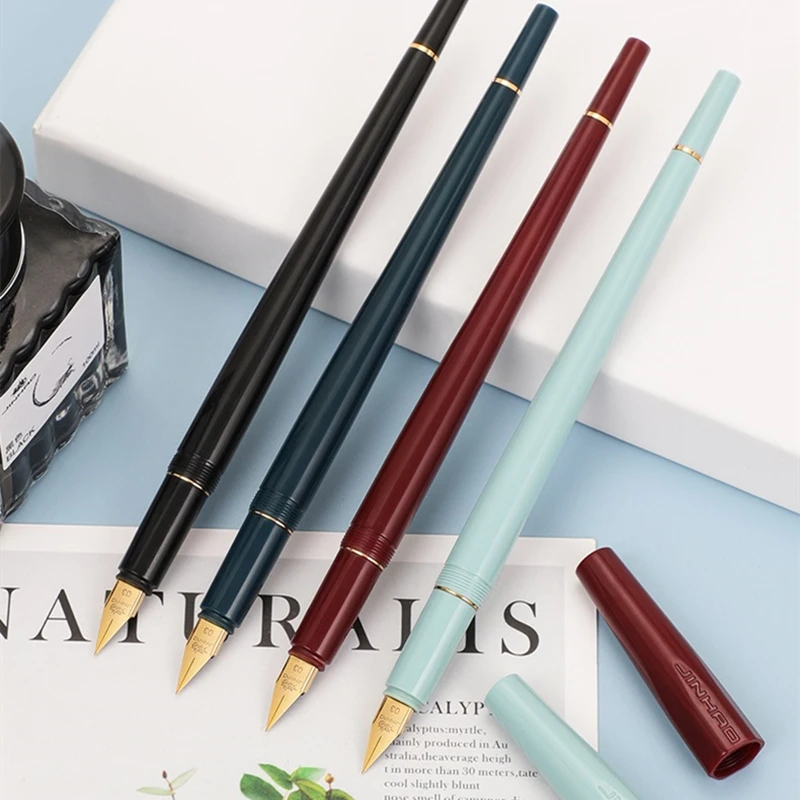 Jinhao 1001 Art Series Fountain Pen Retro Design Silver Gold Extra Fine ...