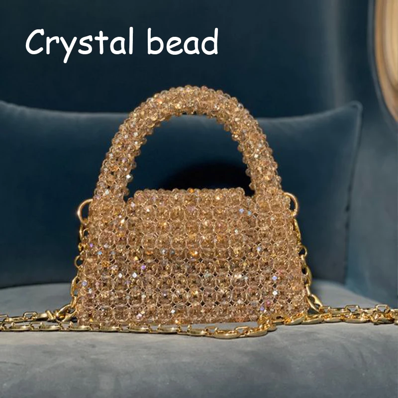 Crystal-Bead-Bags-Customized-Fashion-Handmade-Acrylic-Woven-Flap-Women ...
