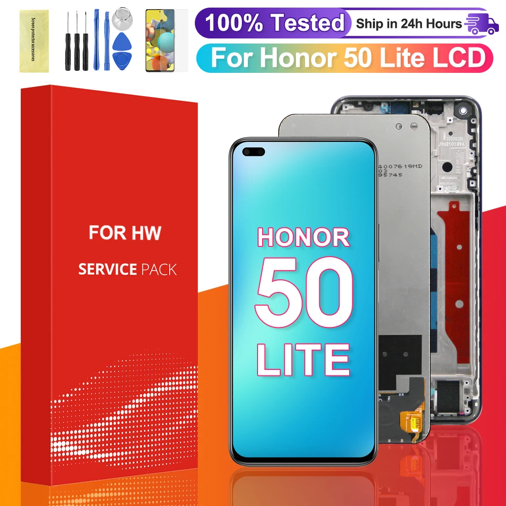 6.67" Original For Huawei Honor 50 Lite LCD Display Screen With Frame ...