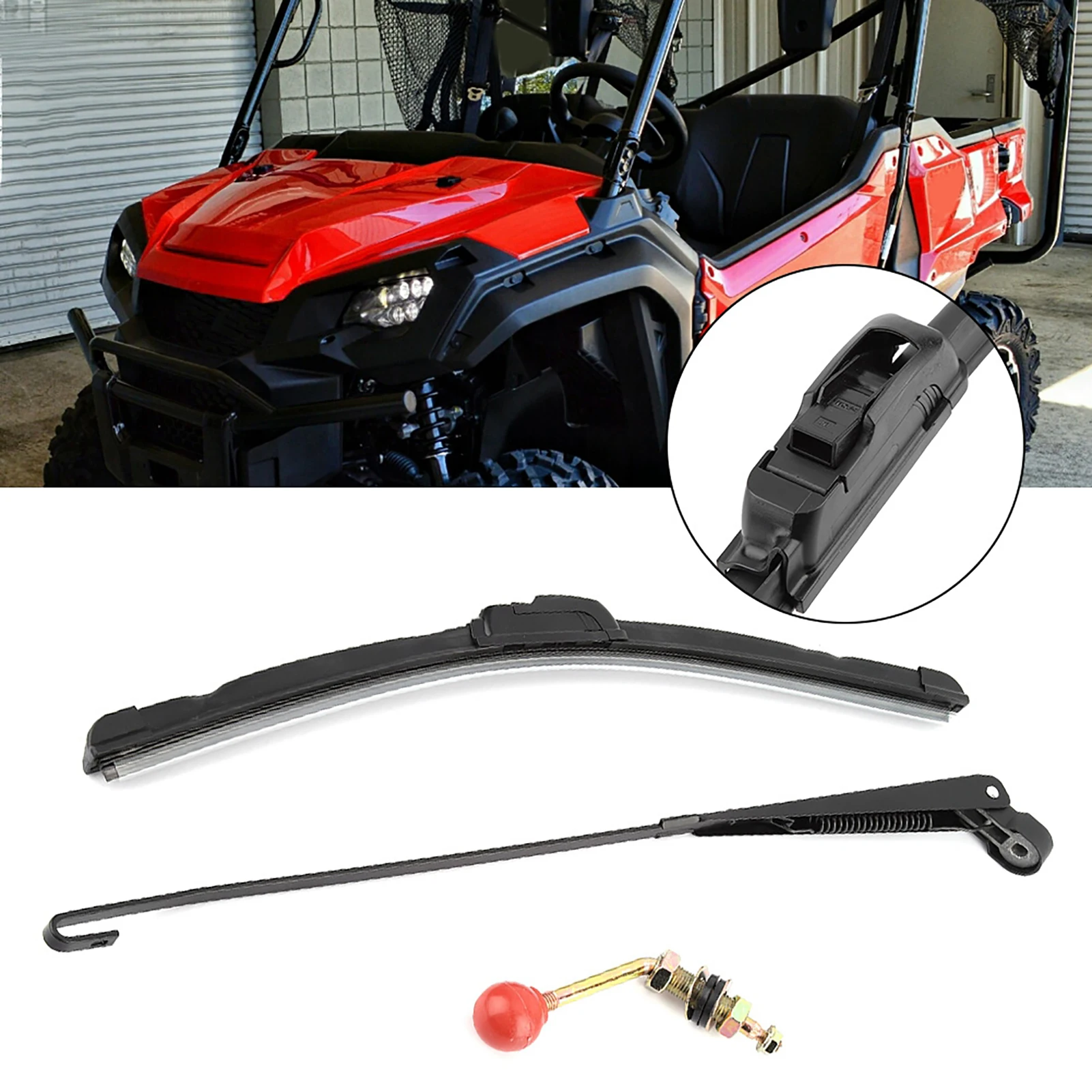 UTV-Manual-Hand-Operated-Windshield-Wiper-Blade-Universal-Replacement ...