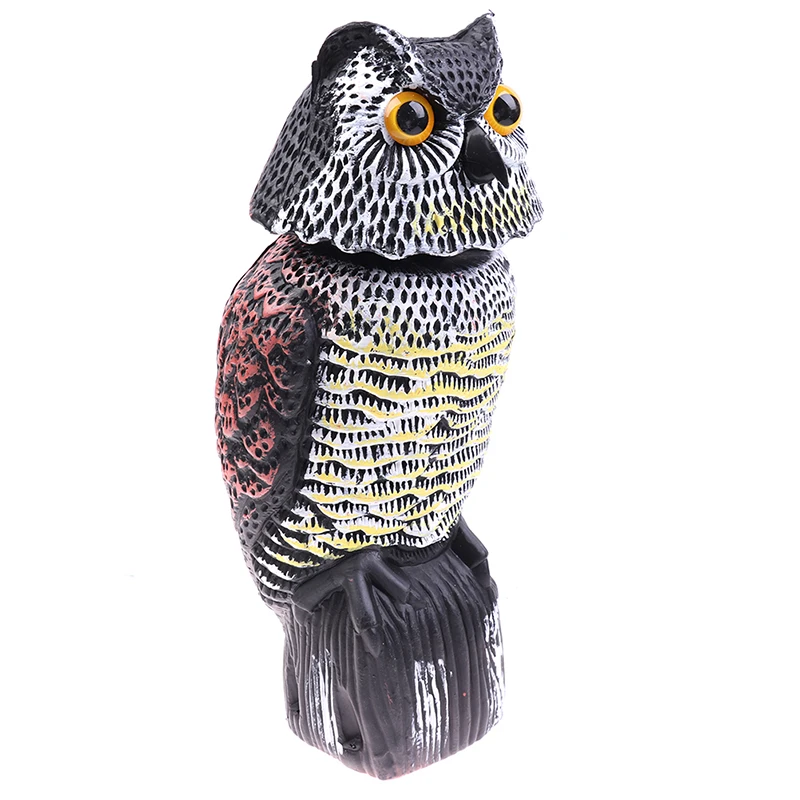 Realistic-bird-scarer-rotating-head-sound-owl-prowler-decoy-protection ...