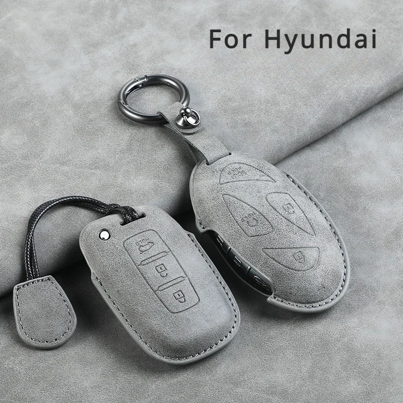 Leather-Car-Key-Case-Cover-Shell-Fob-for-Hyundai-Grand-Prix-GN7-IONIQ6 ...