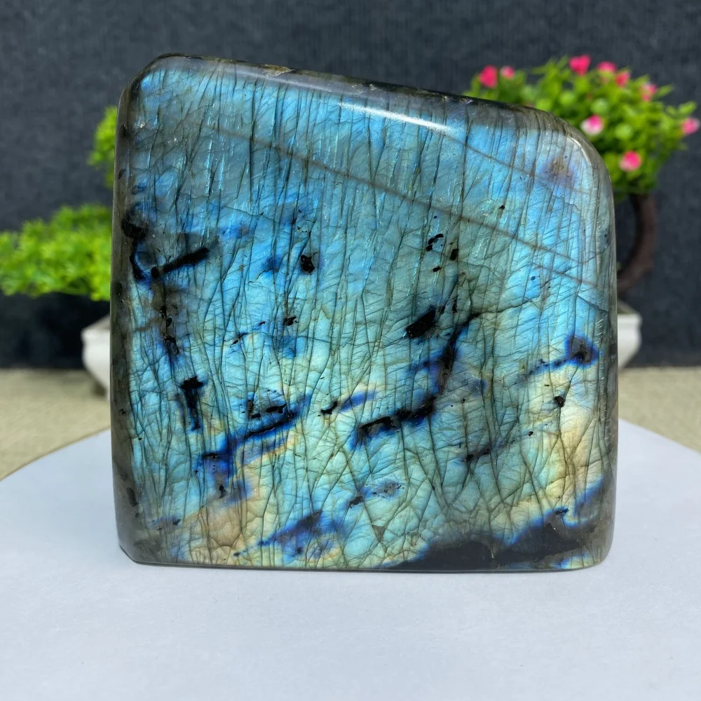 Blue Labradorite Freeform Quartz Natural Crystal Moonstone Mineral ...