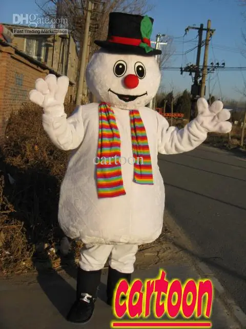 New Funny Adult christmas Snowman Mascot Costume Halloween Christmas ...