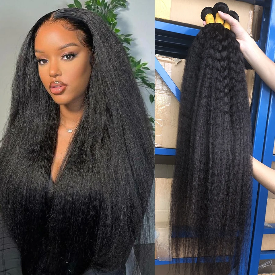 Pacotes-Kinky-Straight-Peruvian-Hair-Weave-para-mulheres-cabelo-humano ...