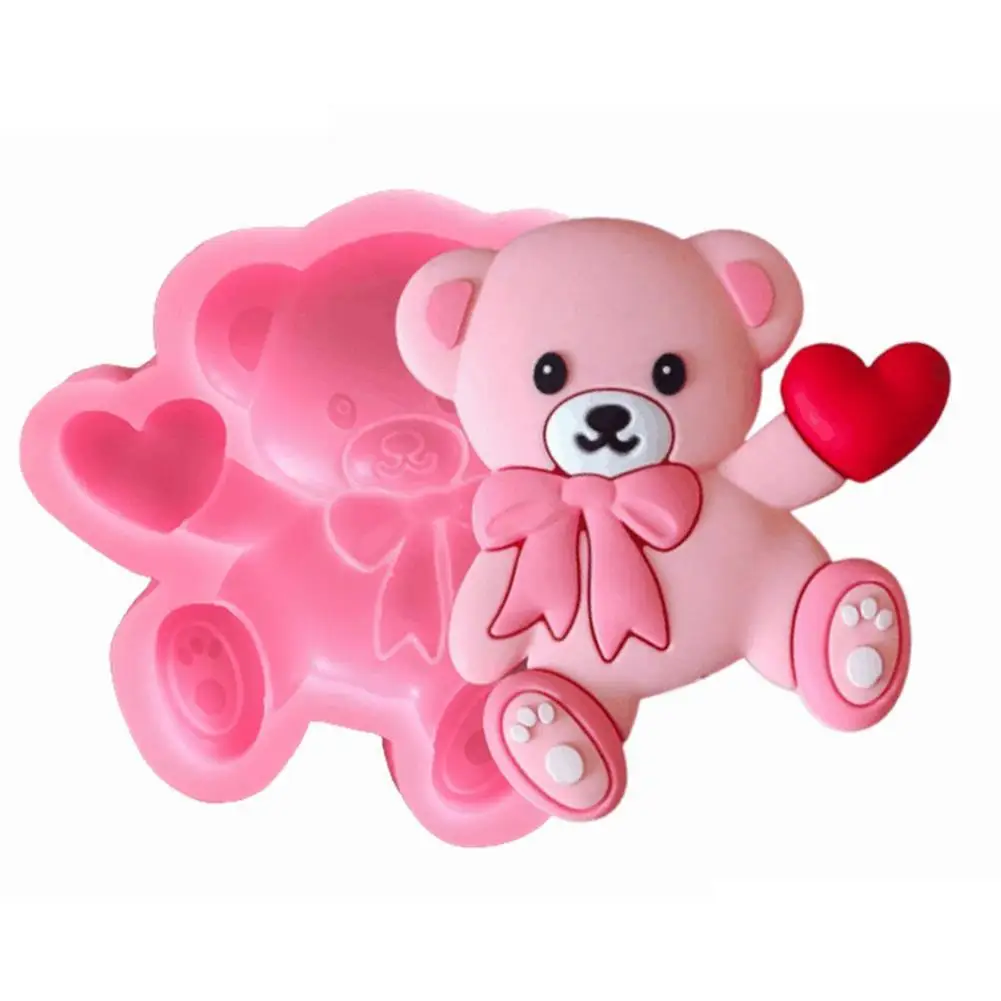 Baking Cake Decoration Bear Head Mold Toy Bear Internet Celebrity ...