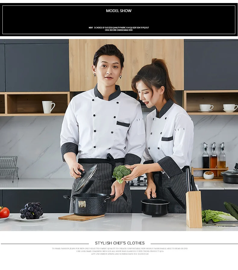 Hotel-catering-kitchen-back-cook-male-and-female-chef-uniforms-Chef ...