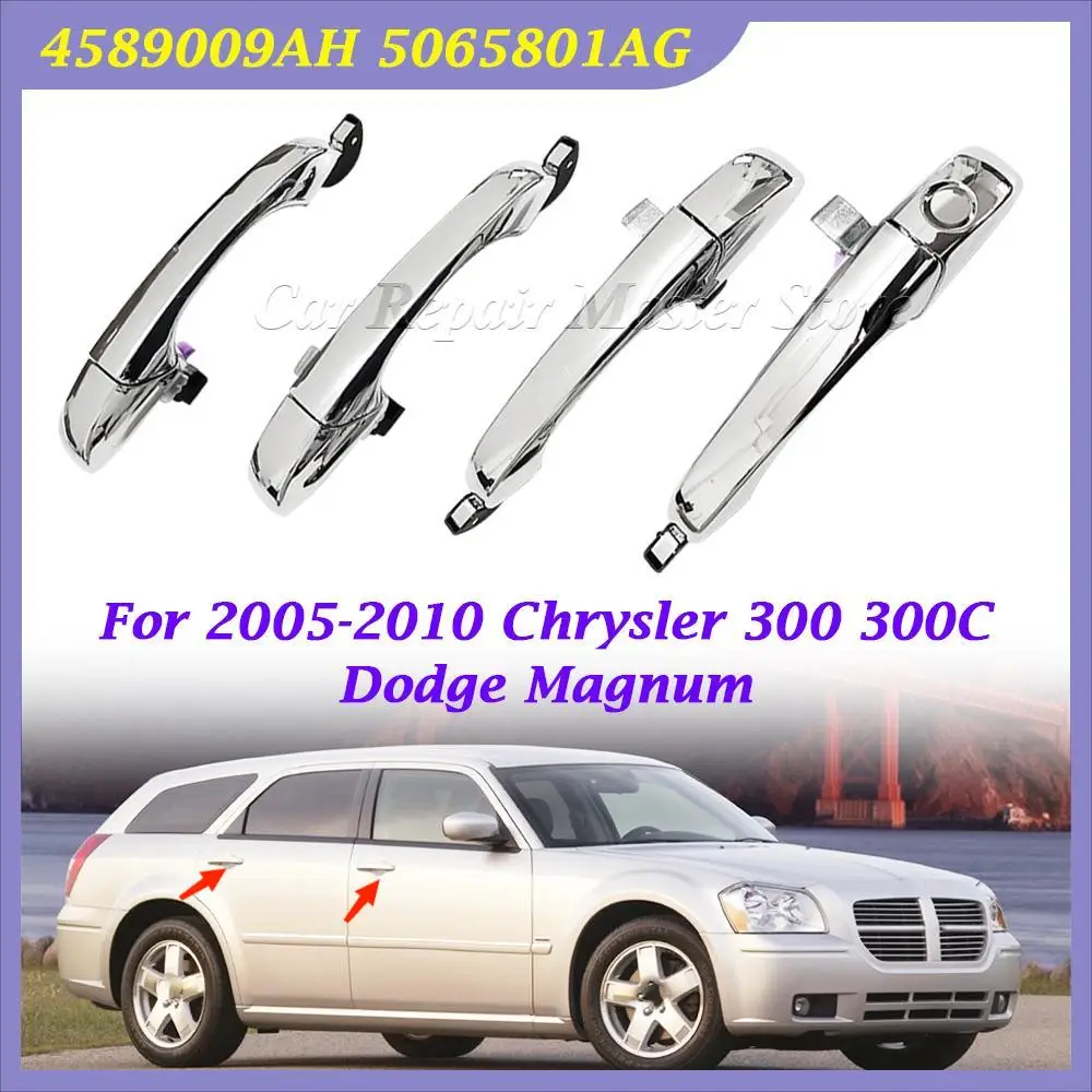 4589009AH 5065801AG 5065800AG Front Rear Left Right Chrome Exterior ...