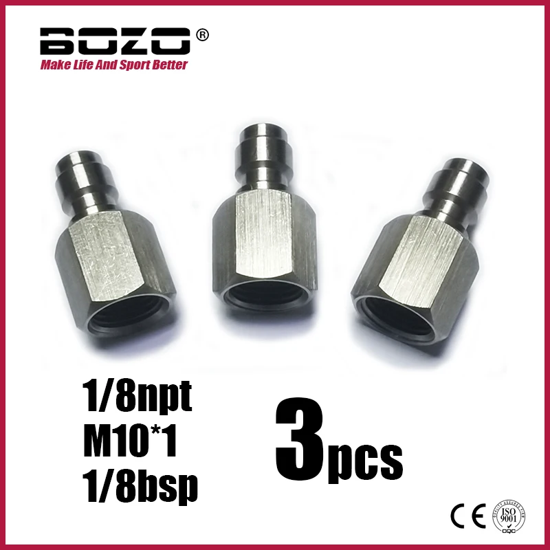 3pcs Quick Disconnect Charging Adaptor 8mm Male Pulg Coupler Connector ...