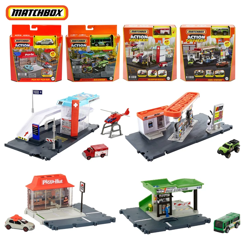 Original-Matchbox-Action-Drivers-City-Car-Diecast-1-64-Bus-Station-Fuel ...