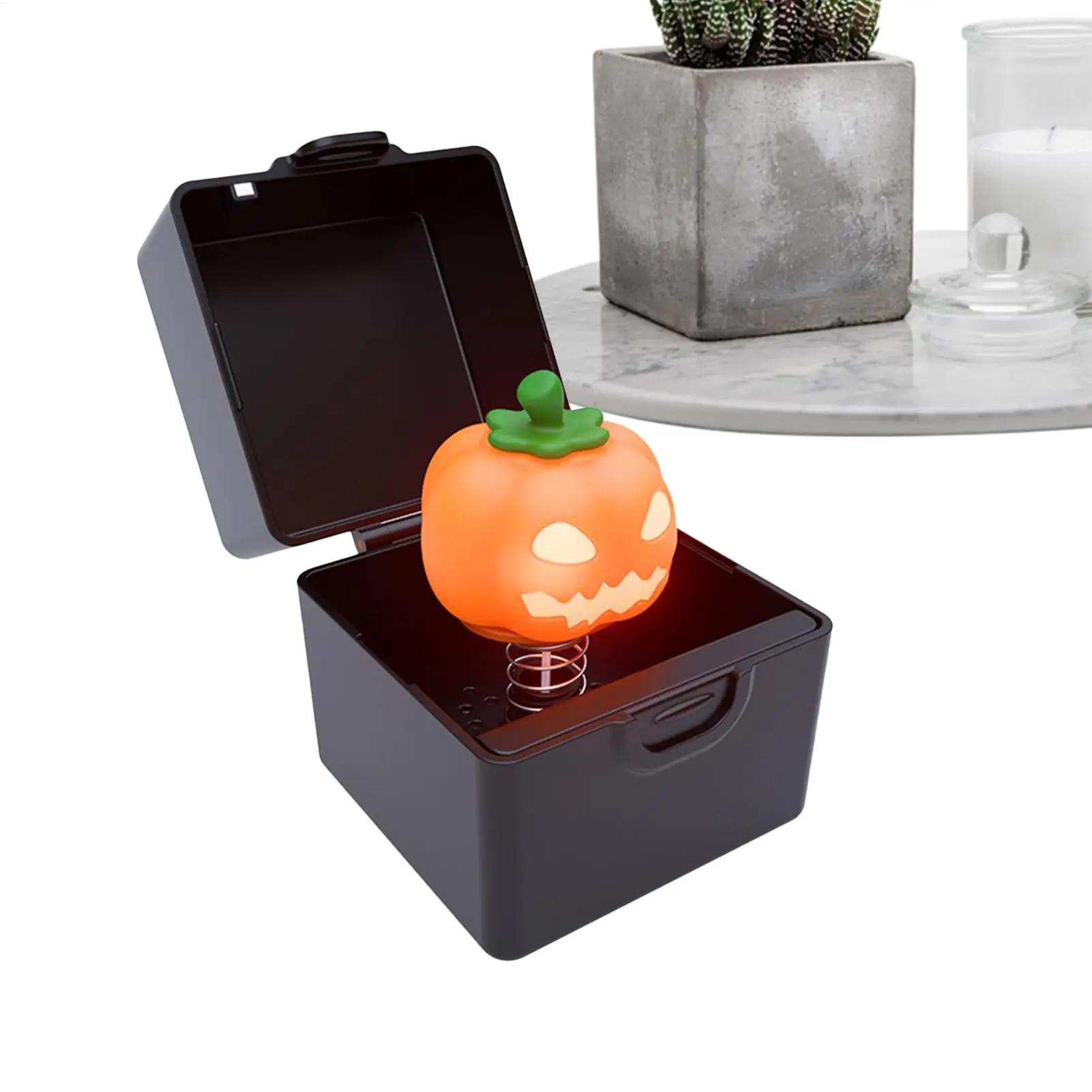 Pumpkin Themed Music Box Pumpkin Halloween Horror Music Box With LED ...