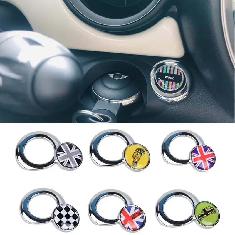 3D-Metal-Car-Engine-Ignition-Start-Button-Cover-Trim-Sticker-For-MINI ...