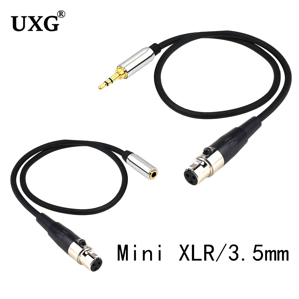 3-Pin Mini XLR to Jack 3.5mm Plug Stereo Audio 1/8" TRS 3.5mm Male to ...