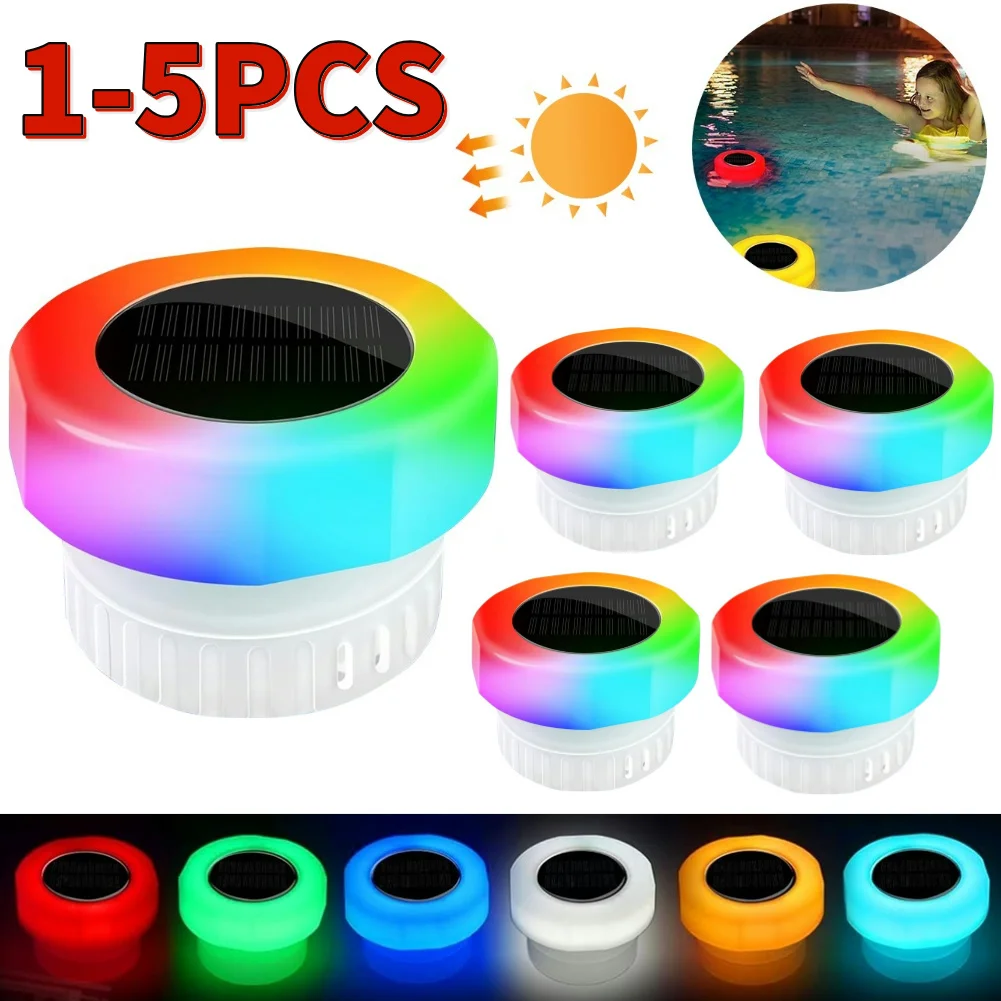 Solar-Floating-Chlorine-Dispenser-with-Colorful-Light-Pool-Floating ...