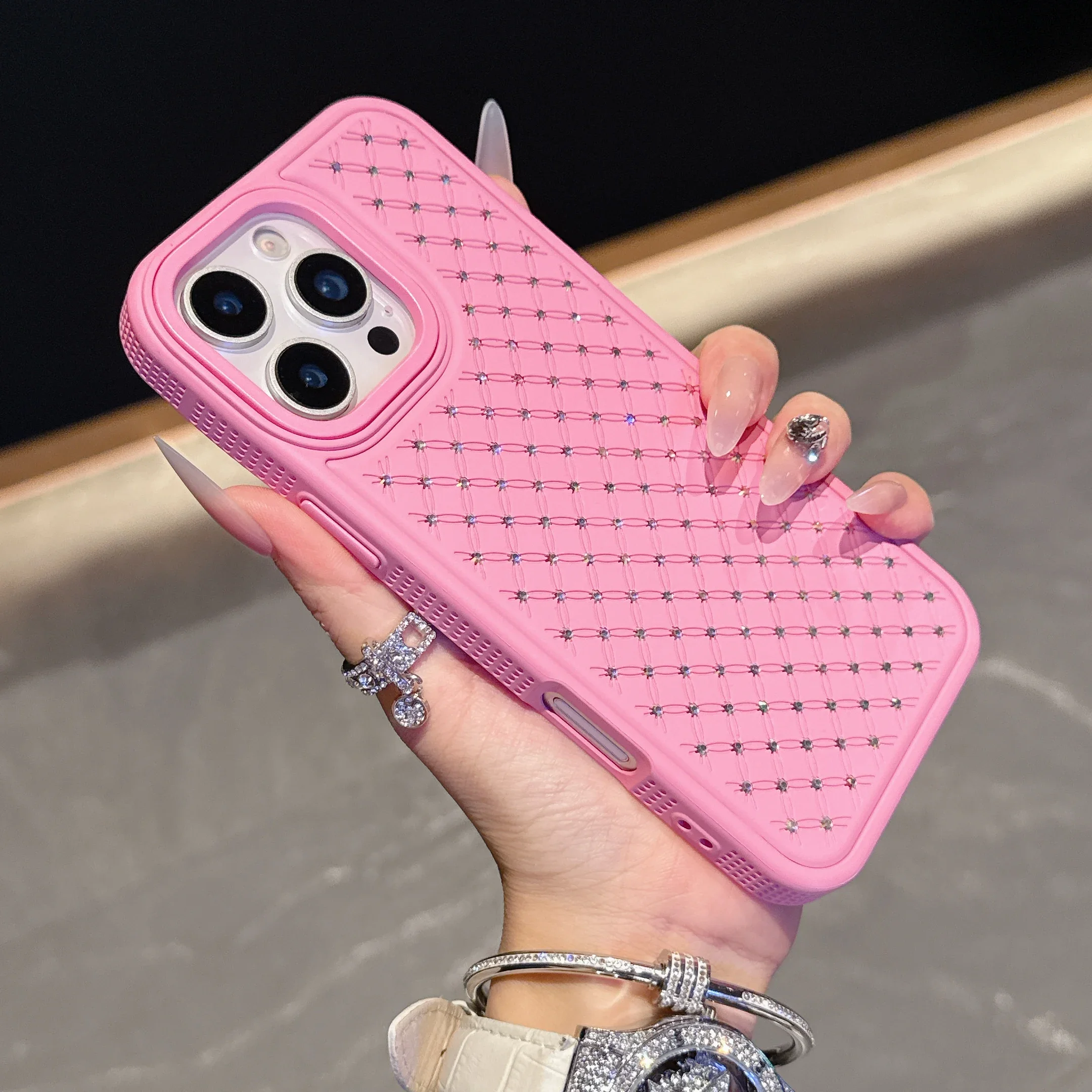 Luxury Fashion Bling Crystal Shockproof Case for IPhone 16 Pro Max 16 ...