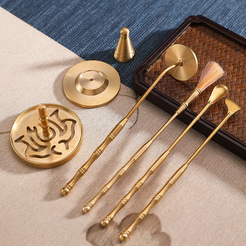 6-piece-Set-of-Pure-Copper-Incense-Tools-Household-Incense-Bottle ...