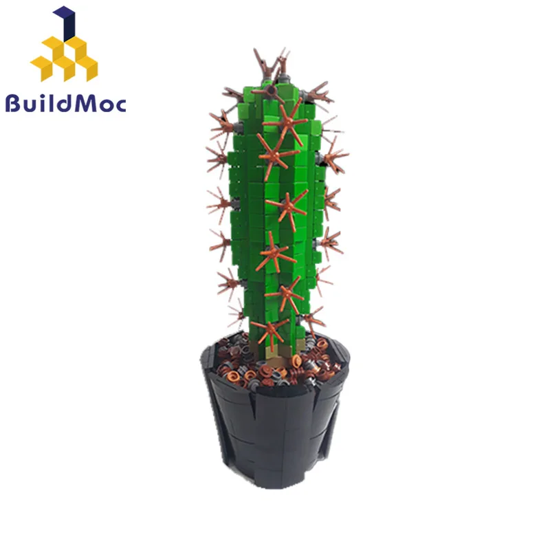 MOC-Potted-Plant-Mini-Saguaro-Cactus-Building-Blocks-Set-Flower-Tree ...