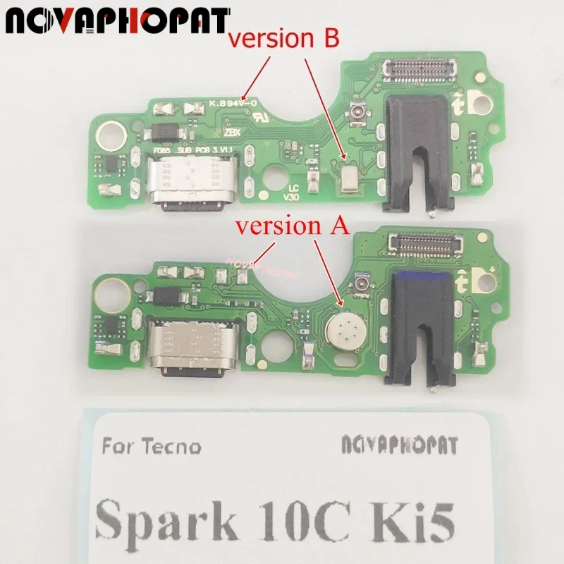 For-Tecno-Spark-10C-Ki5-Ki5k-Ki5m-USB-Dock-Charger-Port-Plug-Headphone ...