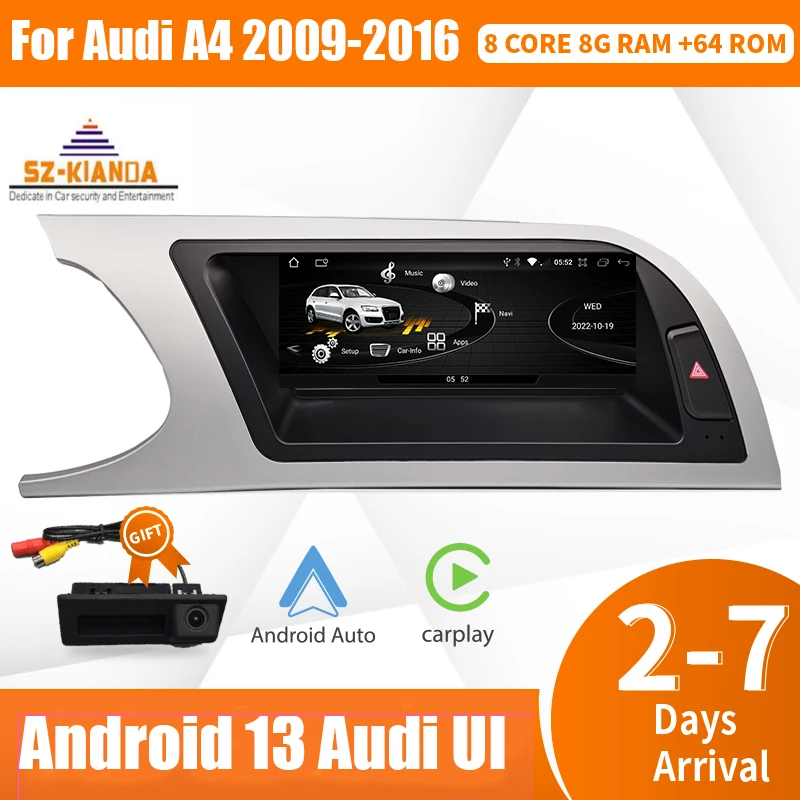 Wireless-Carplay-Android-13-Car-Multimedia-Player-For-Audi-A4-B8-2009 ...