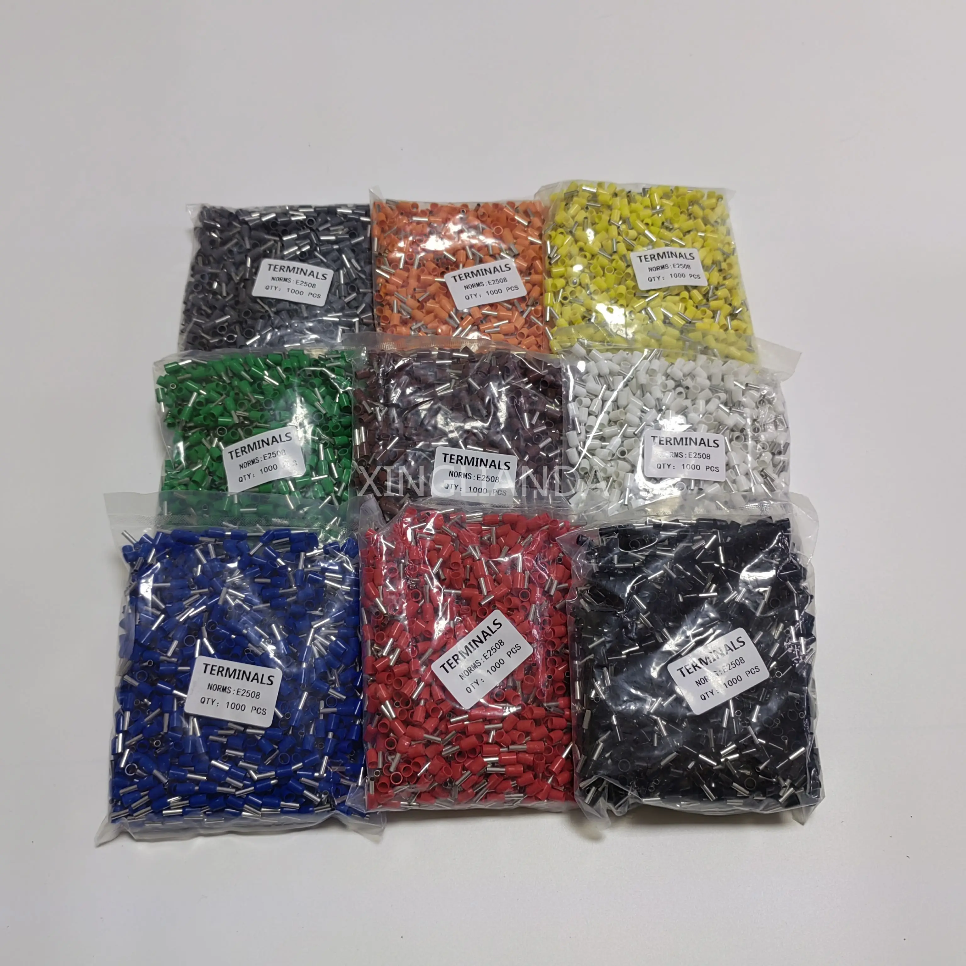 E2508-Isolado-V-rulas-Bloco-Terminal-End-Wire-Connector-Terminator ...