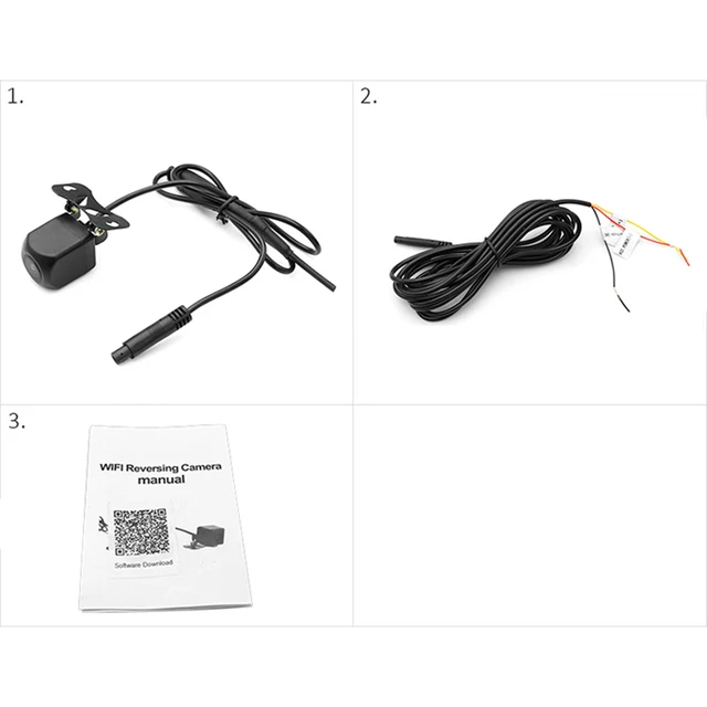 Wifi Reverse Camera HD 12-24V 170 Dash Cam Lens Waterproof DVR Rearview ...