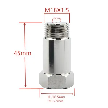 2Pcs M18x1.5 Oxygen Sensor O2 Extension Extender Spacer Adapter Exhaust ...