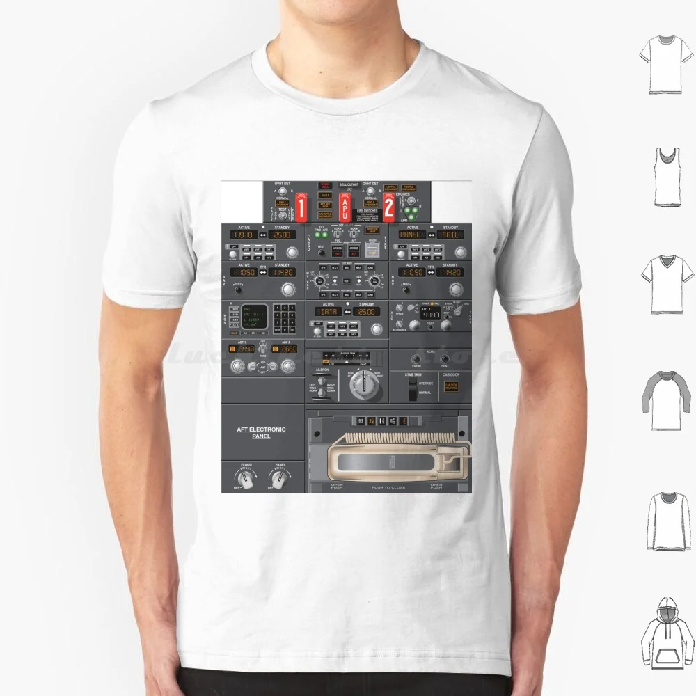 B737 Cockpit P8 Pedestal Panel Maquette T Shirt Men Women Kids 6xl ...