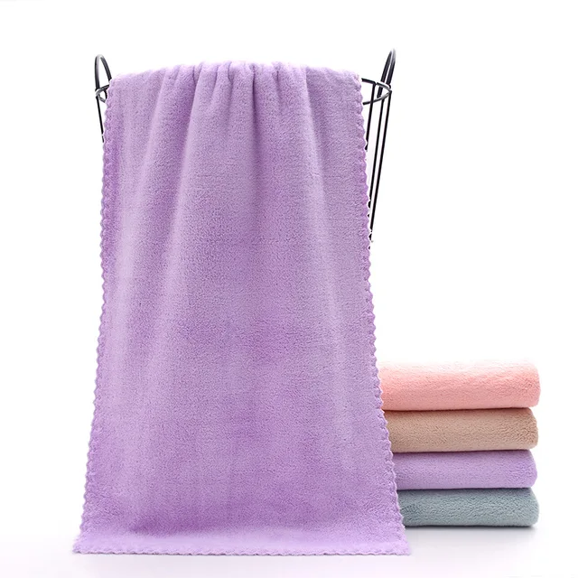 Face Towel Thickened Microfiber Absorbent High-density Coral Fleece ...