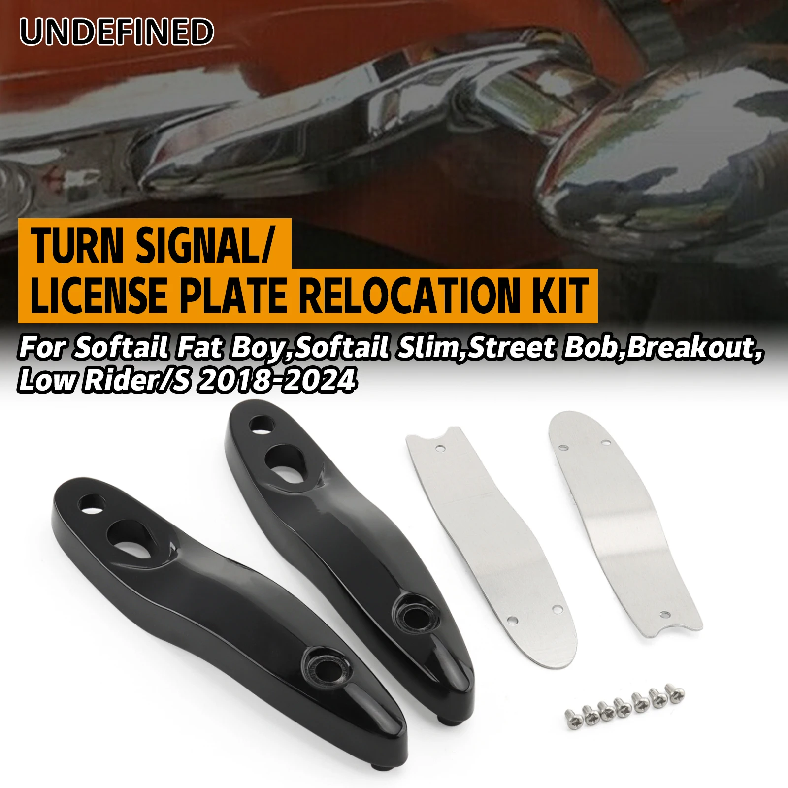 Motorcycle Rear Turn Signal License Plate Relocation Extension Kit For ...