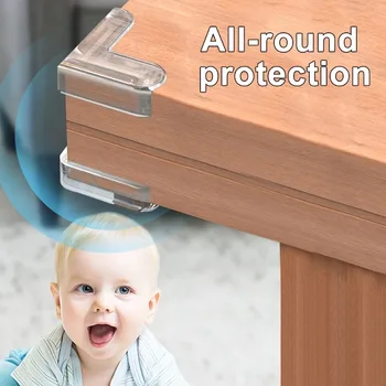 Baby Safety Silicone Table Corner Protector Furniture Edge Protection ...