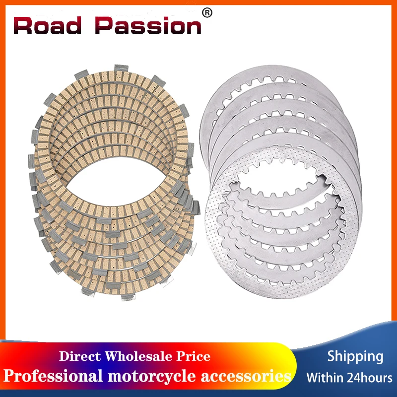 Road Passion Motorcycle Clutch Friction Plates & Steel Plates Kit For ...