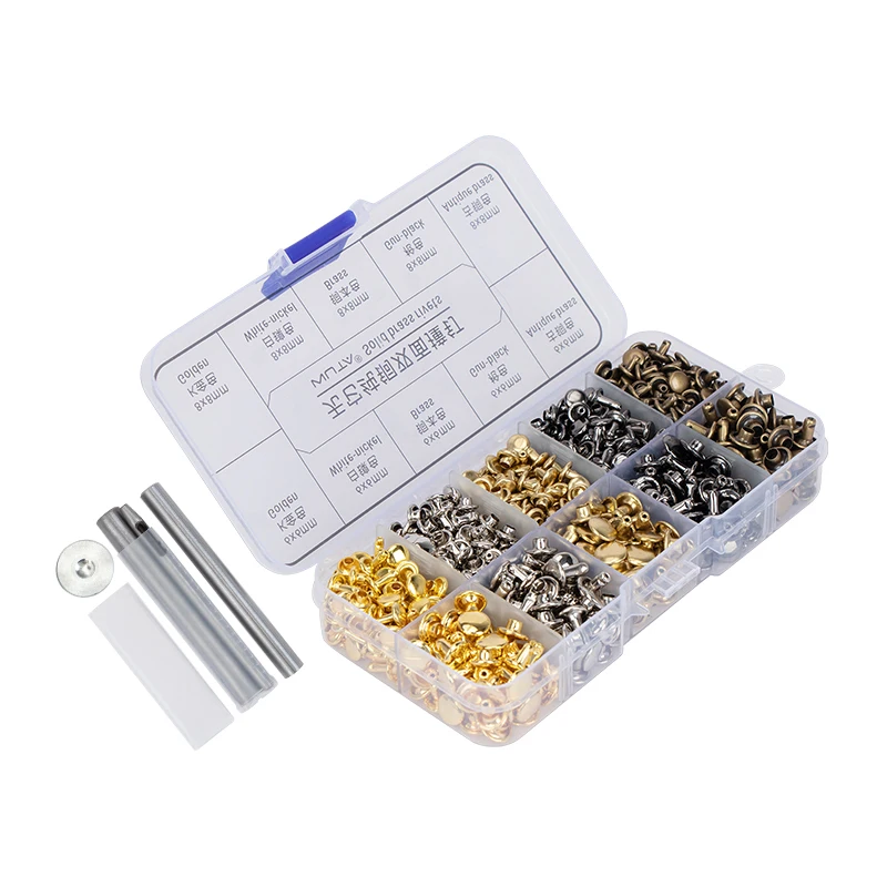 WUTA-Copper-Leather-Rivets-Stud-Kit-Double-Cap-Rivet-Set-Setter-Tools ...