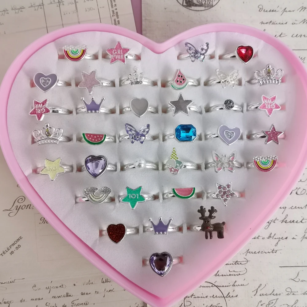 12pcs-36pcs-Cute-Sweet-Mixed-Color-Enamel-Star-Crown-Rainbow-Butterfly ...