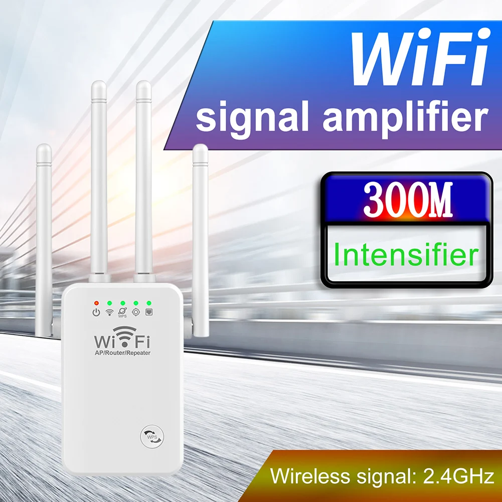 WiFi-Signal-Amplifier-2-4-GHz-Wireless-Internet-Repeater-300Mbps-Easy ...