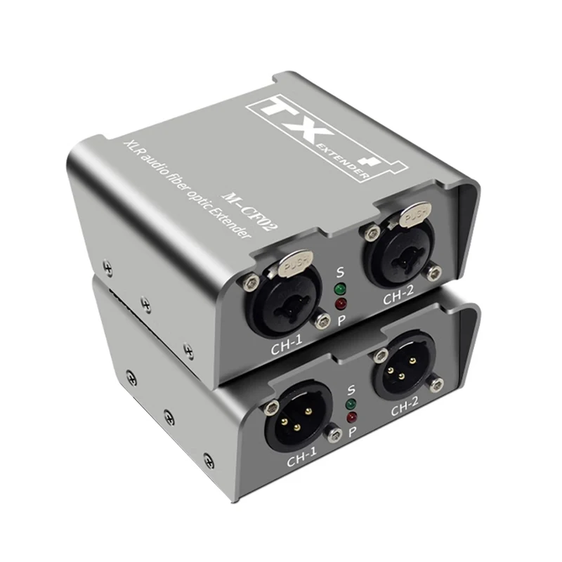 2-Way-XLR-Audio-Fiber-Optical-Extender-Transceiver-over-SC-Fiber ...