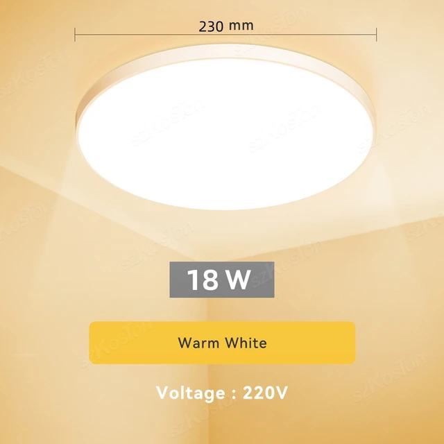 Ultra Thin LED Ceiling Light 30W/40W/50W/72W Modern LED Lights Style ...