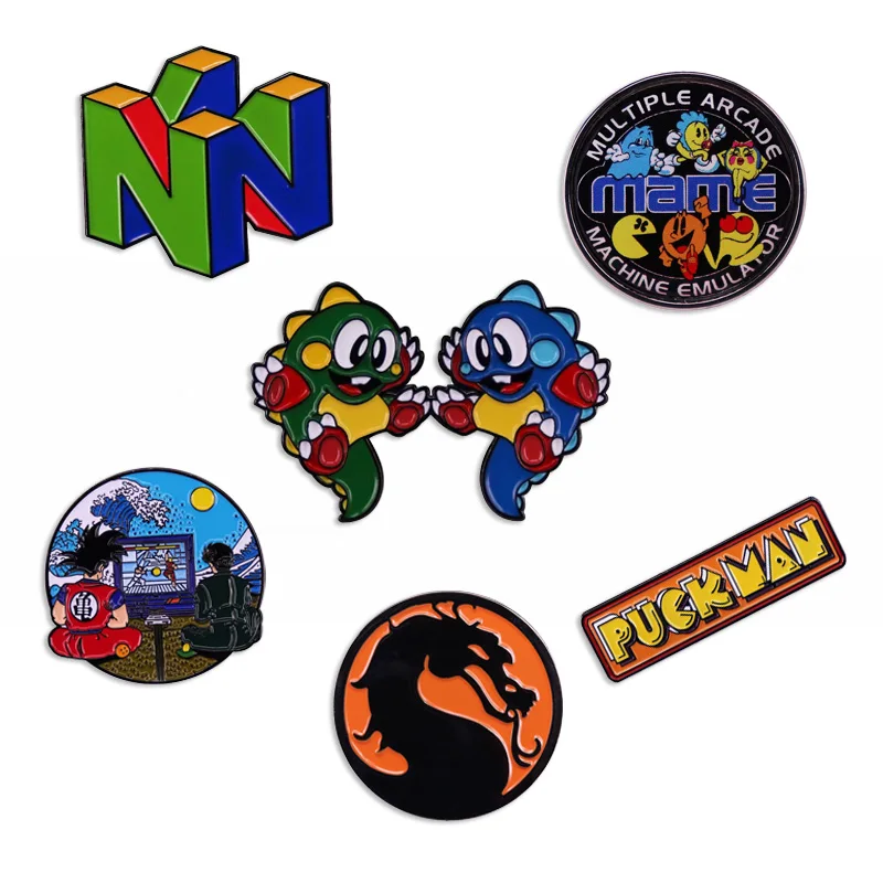 High-Quality-Arcade-Games-Enamel-Pins-Fun-Games-Fighting-King-Badges ...