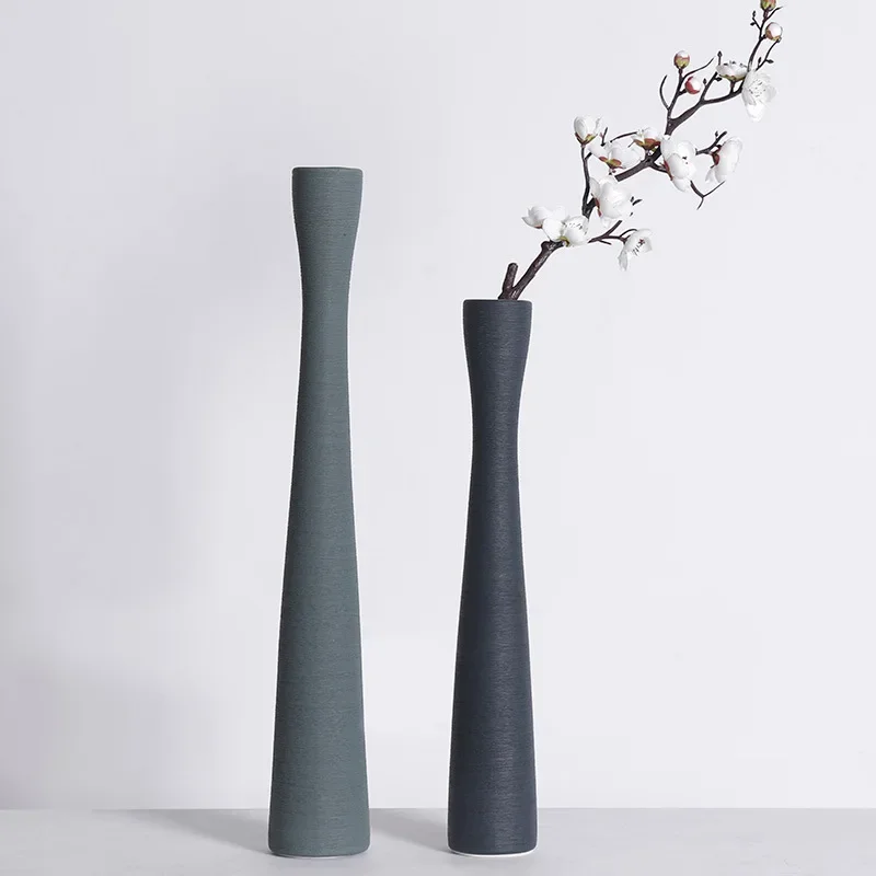 42-52cm-Nordic-Long-Slender-and-High-Brushed-Ceramic-Vase-Home-Decor ...